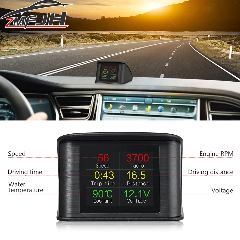Car OBD Head Up Display Smart Digital OBD2 Speedometer On-board ...