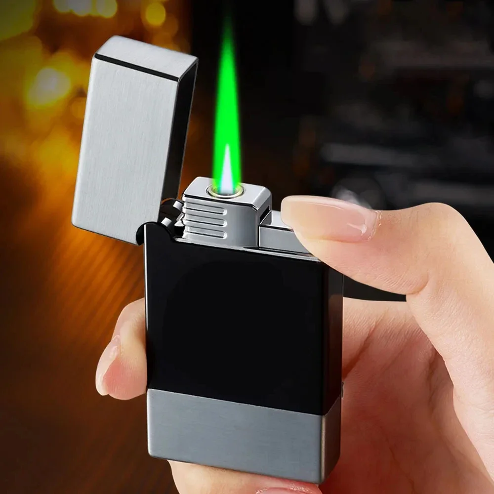 Metal-Bright-Sound-Torch-Lighter-Turbo-Refilleable-Butane-Gas-Jet-Smoke ...
