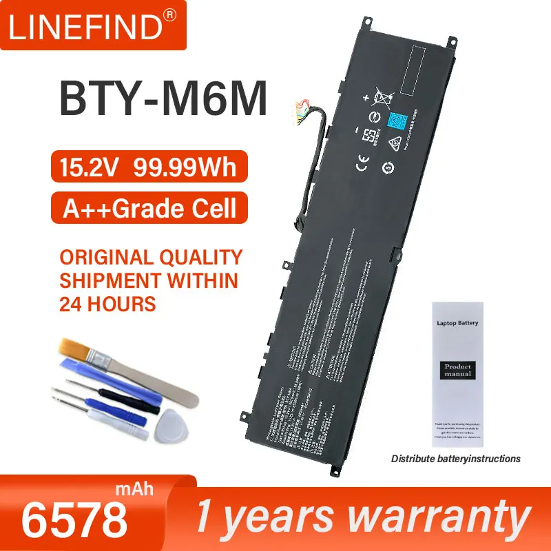 BTY-M6M-Laptop-Battery-For-MSI-GE66-GE76-Raider-10SF-GS66-10SE-GP76 ...
