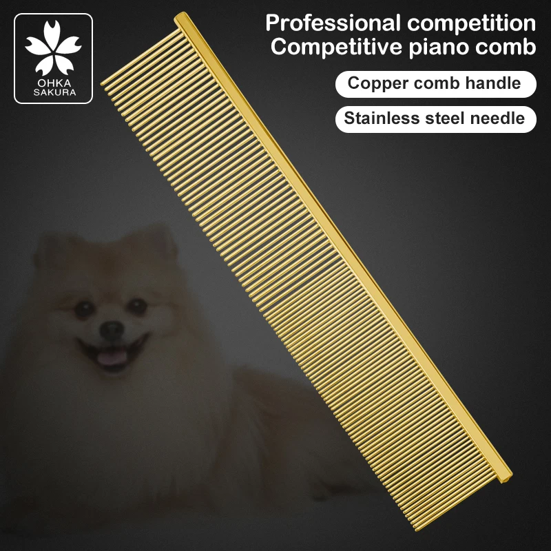 Beautician-Special-Piano-Comb-Gold-Hairy-Cat-And-Dog-Comb-Straight ...
