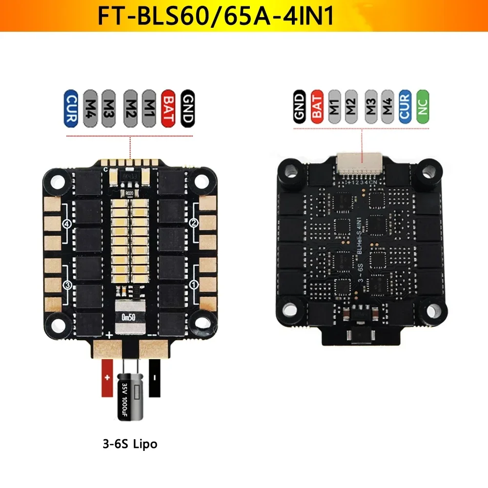 F7 F722 / F4 F405 Flight Control 3-6S & 60A 4IN1 ESC Stack For Mark4 ...
