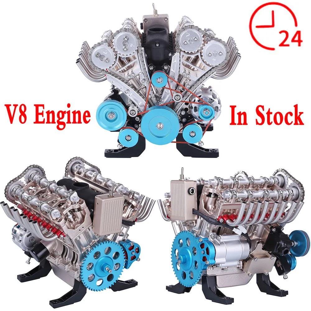 TECHING-V8-Metal-Engine-1-3-DIY-Engine-Mechanical-Model-Science ...