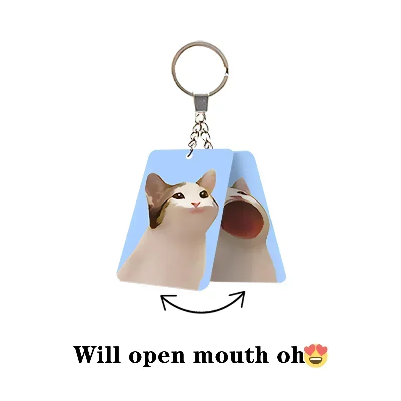 Pop-Cat-Keychain-Cute-kitten-HD-popular-dynamic-pendant-creative ...