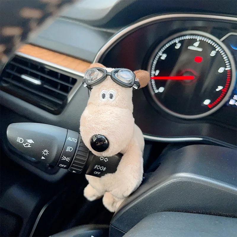 Cute-bowknot-dog-car-wiper-doll-personalized-car-plush-doll-decoration ...