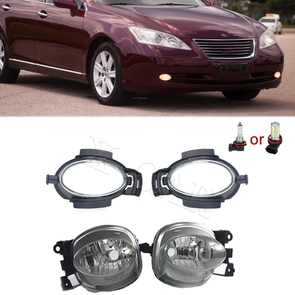 LED-Halogen-Fog-lights-Fog-Light-Cover-Frame-For-Lexus-ES350-ES240 ...