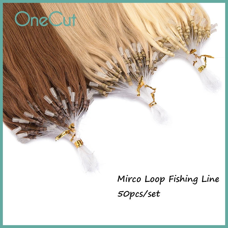 Straight-Micro-Loop-Fishing-Line-Remy-Mirco-Beads-Human-Hair-Extension-100-Real-Human-Hair ...
