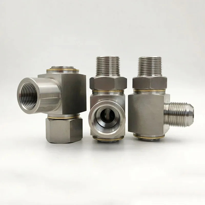 1PCS Hydraulic Rotary Joint Universal 360 Degree High Pressure Rotating ...