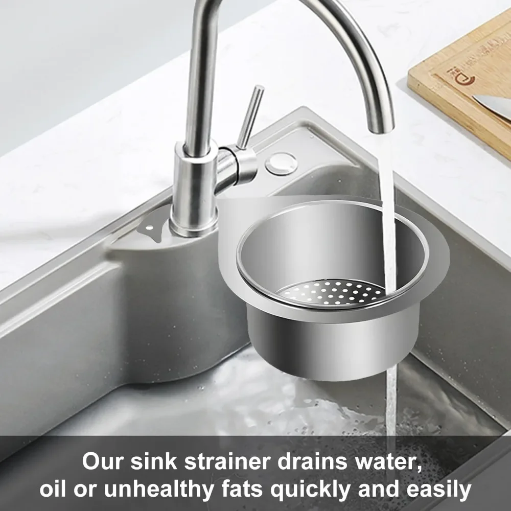 Stainless-Steel-Swan-Sink-Strainer-Basket-Multifunctional-Drain-Basket ...