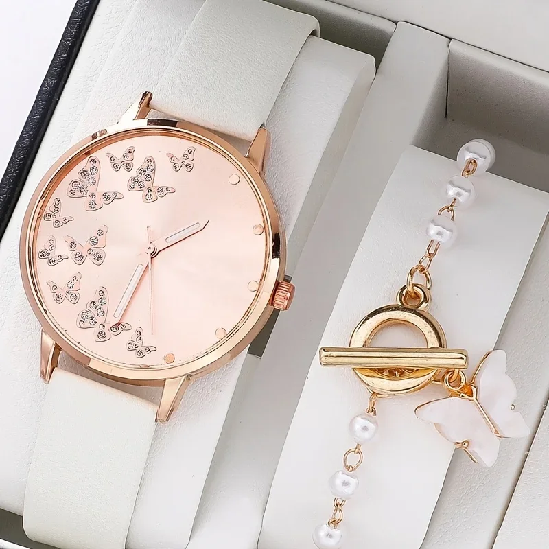 2pcs-set-Butterfly-Ladies-Quartz-Watches-Fancy-Women-Watches-Jewelry ...