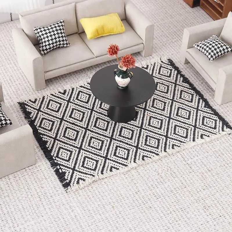 1:12 Dollhouse Miniature Model Toy Carpet Blanket Furniture Home Model ...