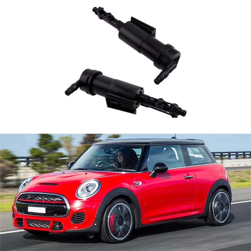 2Pcs Headlight Washer Pump Nozzle Left & Right Fit For Mini Cooper R50 ...