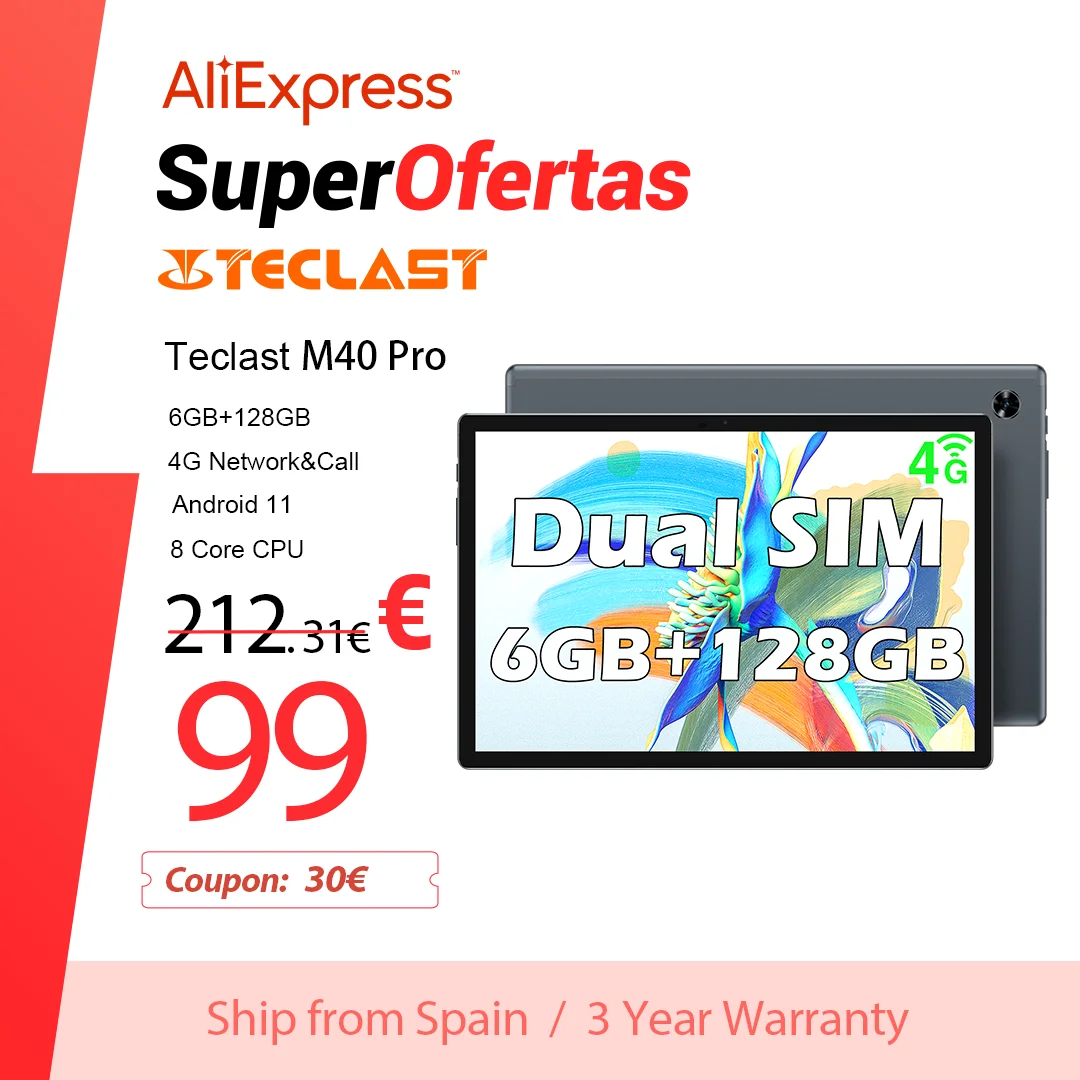 Teclast M40 Pro tablet PC 4G networks&call 6GB RAM 128GB Rom UNISOC ...