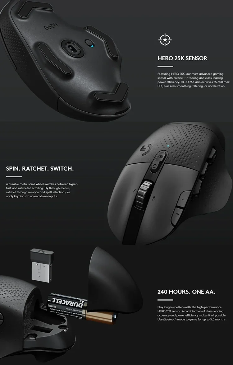 Logitech Keyboard Logitech G604 LIGHTSPEED Wireless Gaming Mouse - 15 ...