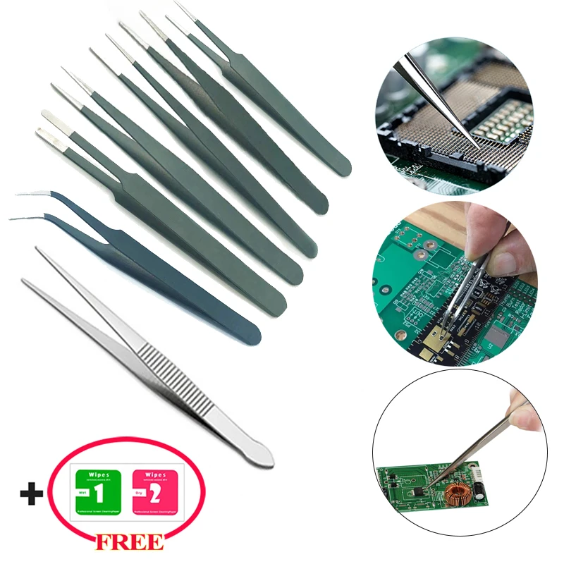 1PC-pinzas-de-punta-roma-de-Material-de-acero-inoxidable-adecuadas-para ...