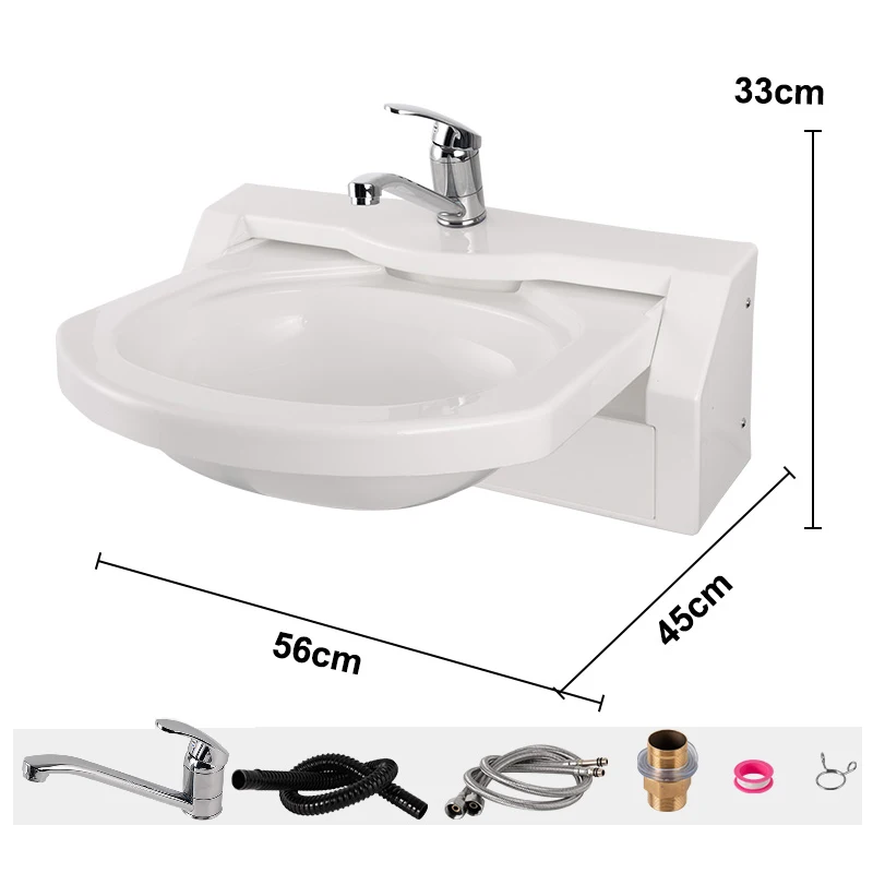 RV-Acrylic-Folding-Sink-with-Faucet-Wash-Basin-Durable-Bathroom-For ...