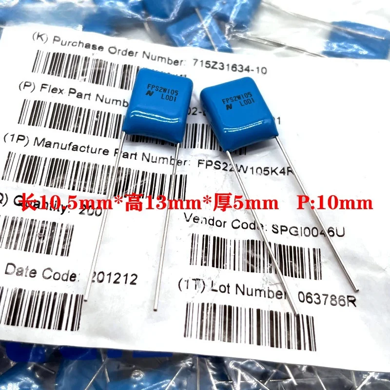 10PCS-Nitsuko-Nikko-105-1uf-1-0uf-450v-400v-CBB-thin-film-capacitor ...