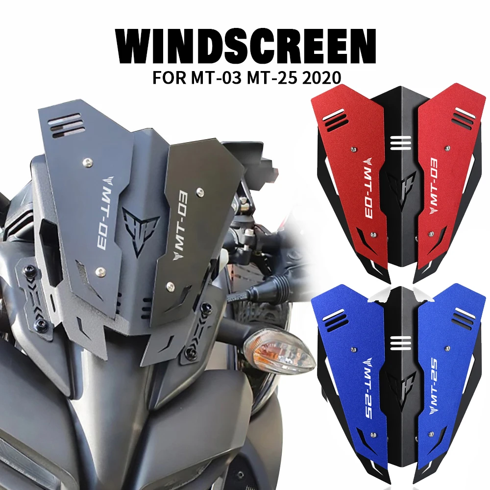 2020-MT03-MT25-Aluminium-Front-Screen-Windshield-Fairing-Windshield-For ...