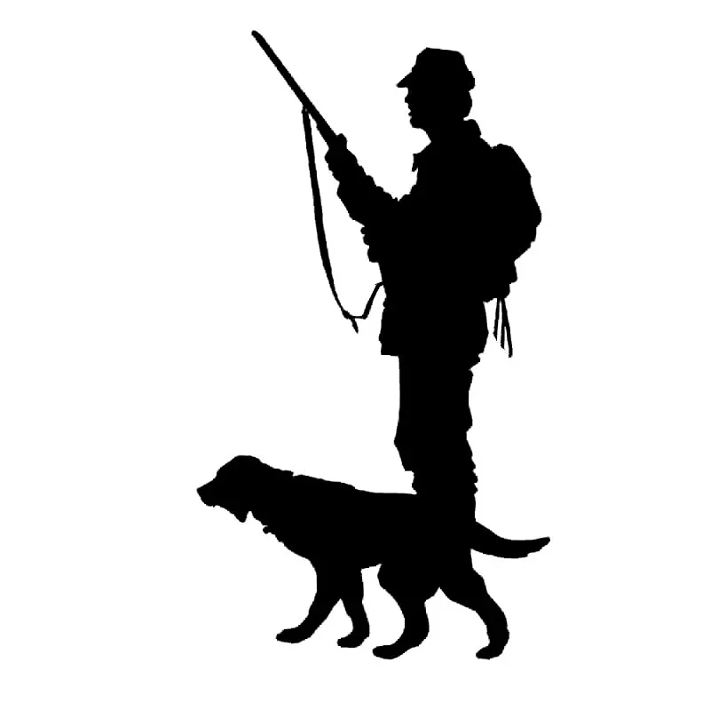 Car Sticker Hunter and Dog Hunting Reflective Funny Car Auto Stickers ...