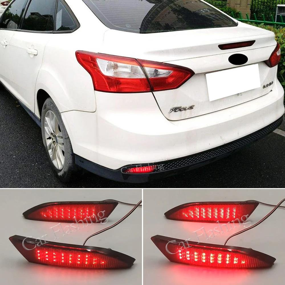 2pcs For Ford Focus 3 2011 2012 2013 2014 Sedan Hatchback Auto Led Rear ...