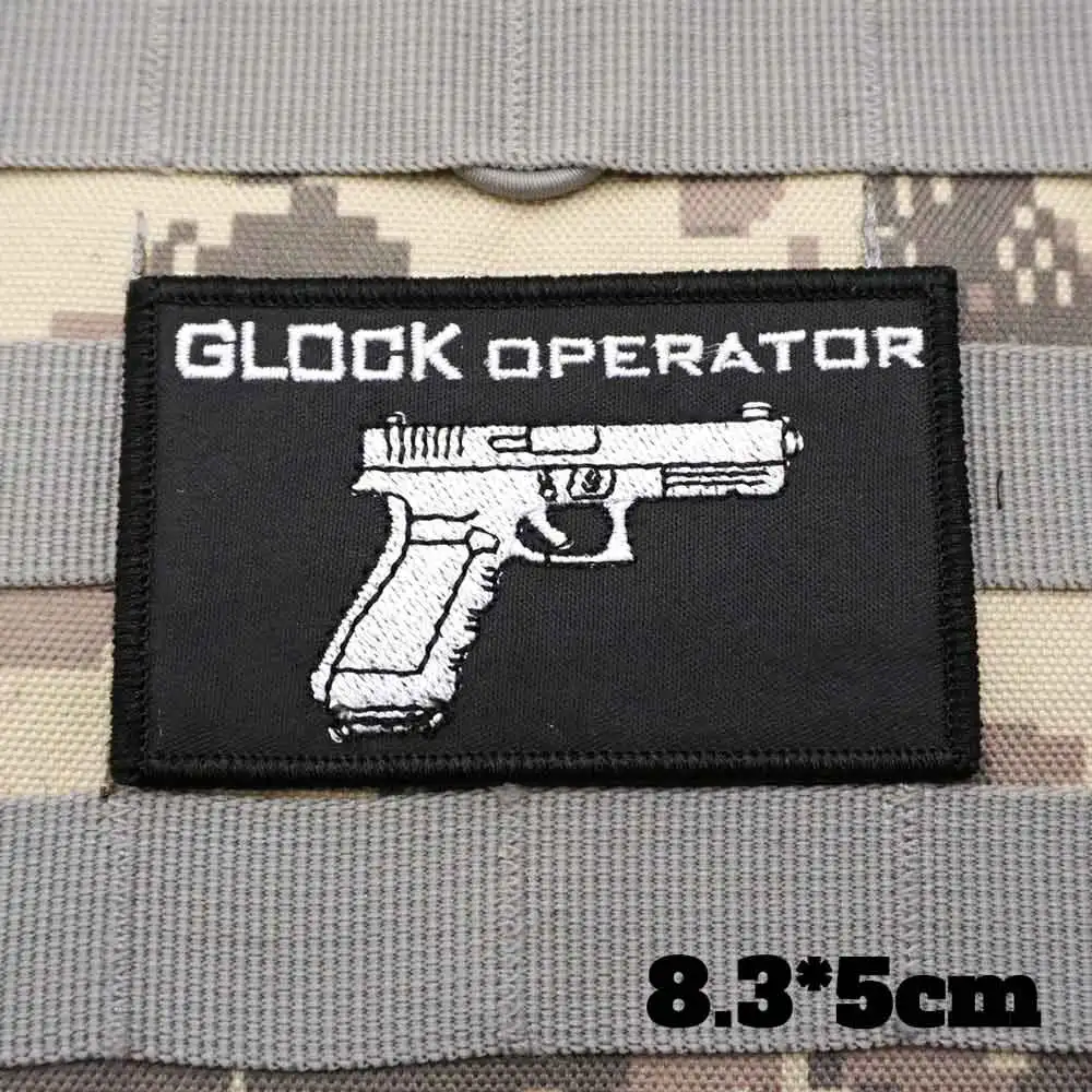 GLOCK-OPERATOR-Military-Tactical-Embroidered-Patches-Armband-Backpack-Badge-with-Hook-Backing ...