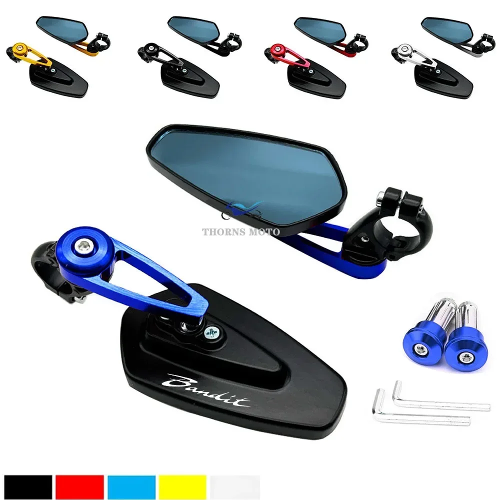 7-8-22MM-Motorcycle-Mirror-CNC-Aluninum-Handlebar-End-Rearview-Mirrors ...