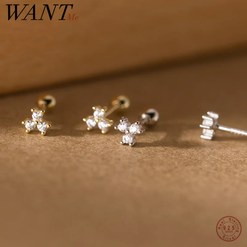 WANTME-pendientes-de-plata-de-ley-925-para-mujer-aretes-peque-os-con ...