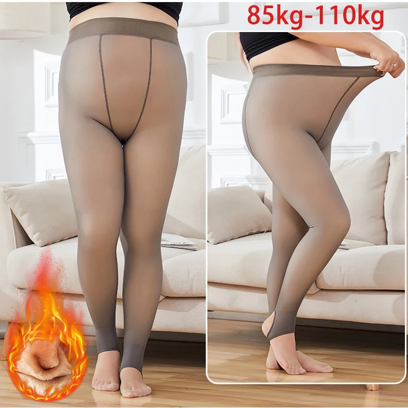 Collants-thermiques-effet-peau-pour-femmes-leggings-chauds-d-hiver-collants-taille-haute-bas ...