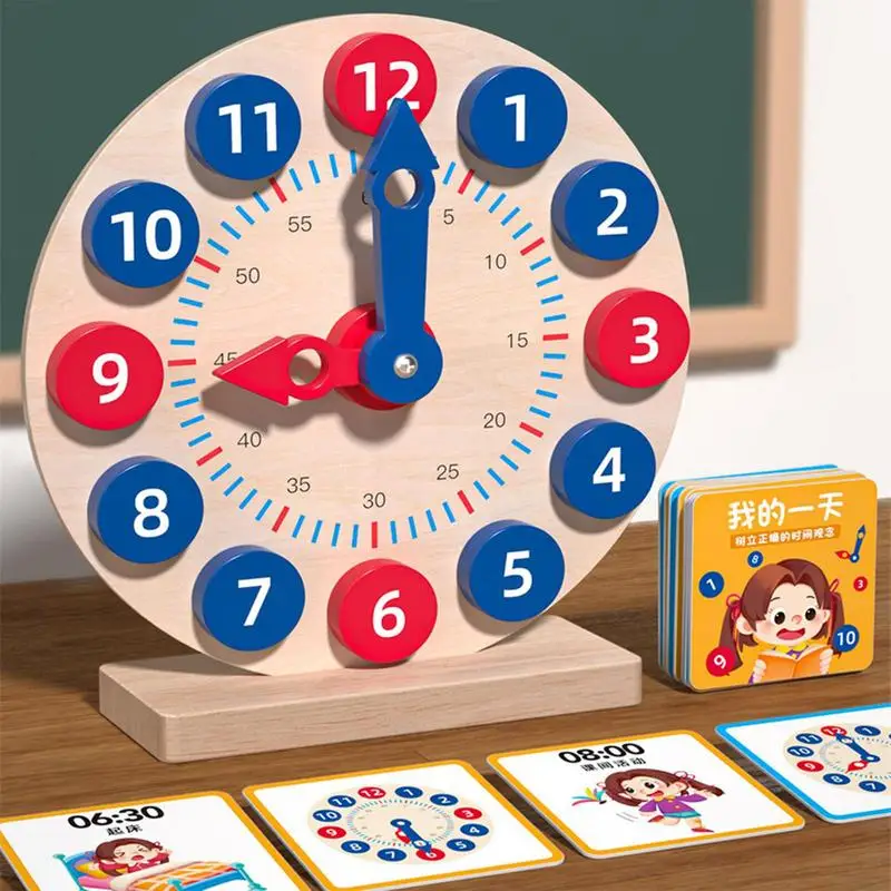 Montessori-Clock-Teaching-Set-Children-s-Learning-Clock-Kindergarte ...