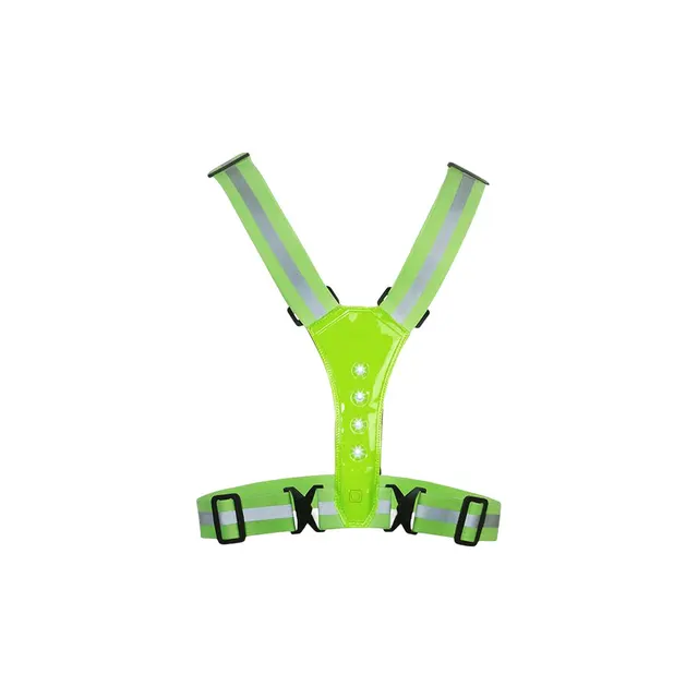 LED Reflective Vest Straps Elastic Belt 3 Modes Highlight Clothing ...