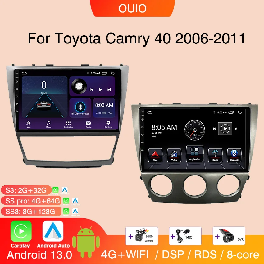 Android-13-Carplay-radio-For-Toyota-Camry-40-2007-2011-Car-stereo ...