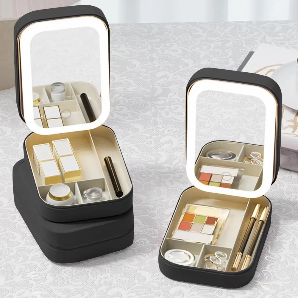 Travel-Makeup-Bag-with-LED-Mirror-Cosmetic-Case-3-Color-Adjustable-LED ...