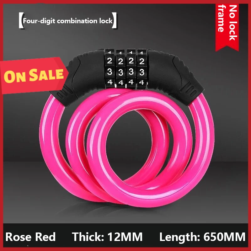 Bicycle-Locks-4-Digit-Code-Anti-theft-Lock-Bike-Security-Steel-Cable ...
