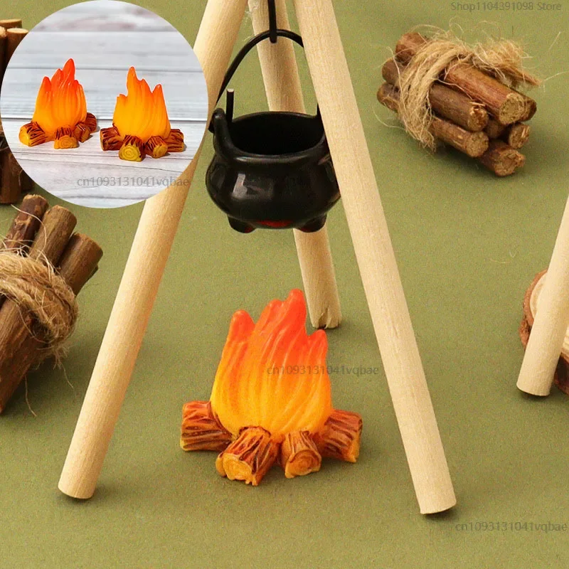 Campfire Fake Fire Model Resin Flame Artificial Micro Miniatures ...