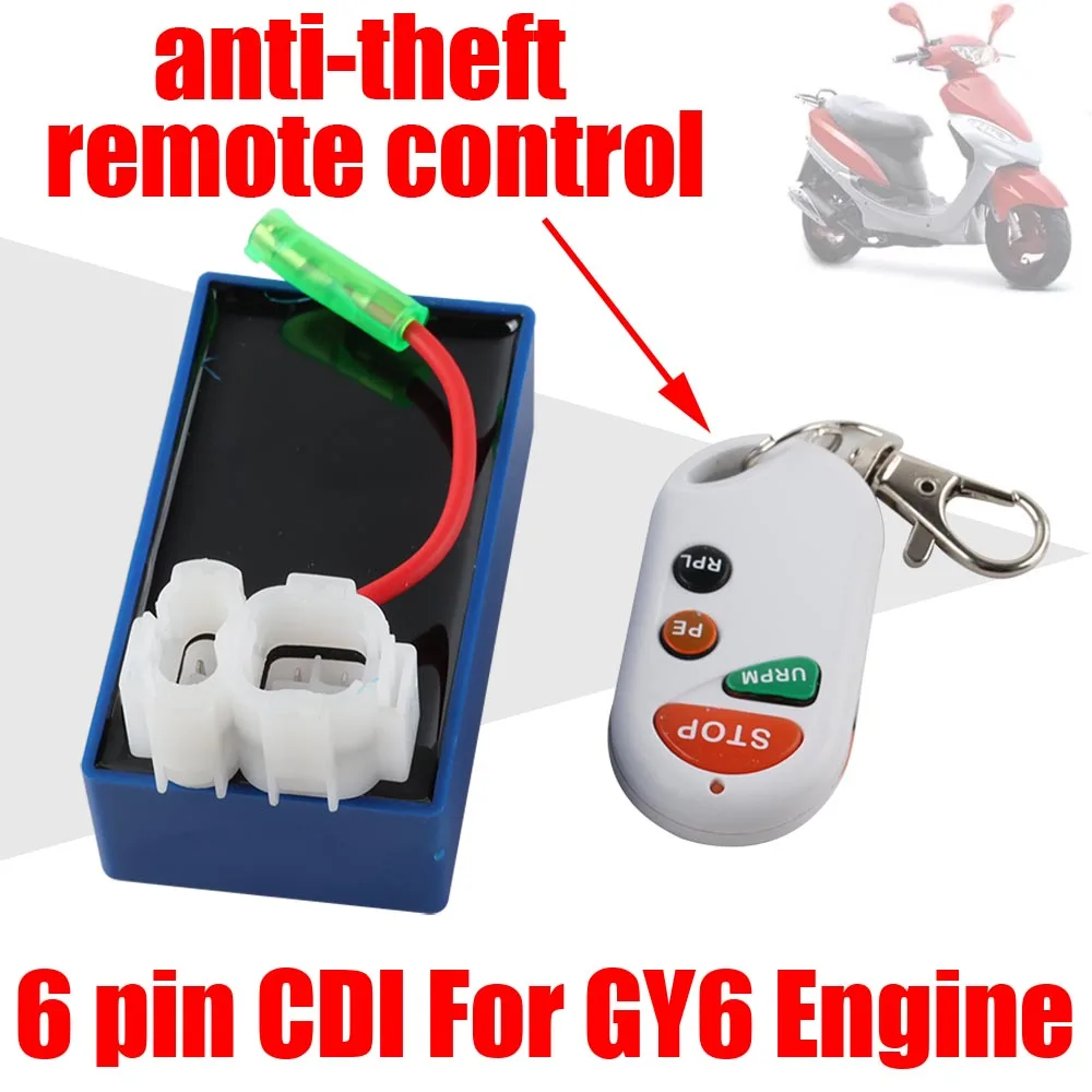 Motorcycle Racing 6 Pins Ignition CDI Box For GY6 50 60 80 100 125 150 ...