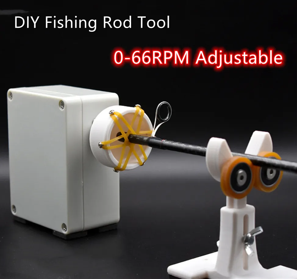 AC 100 240V Portable Professional Fishing Rod Building Winding Elctric ...