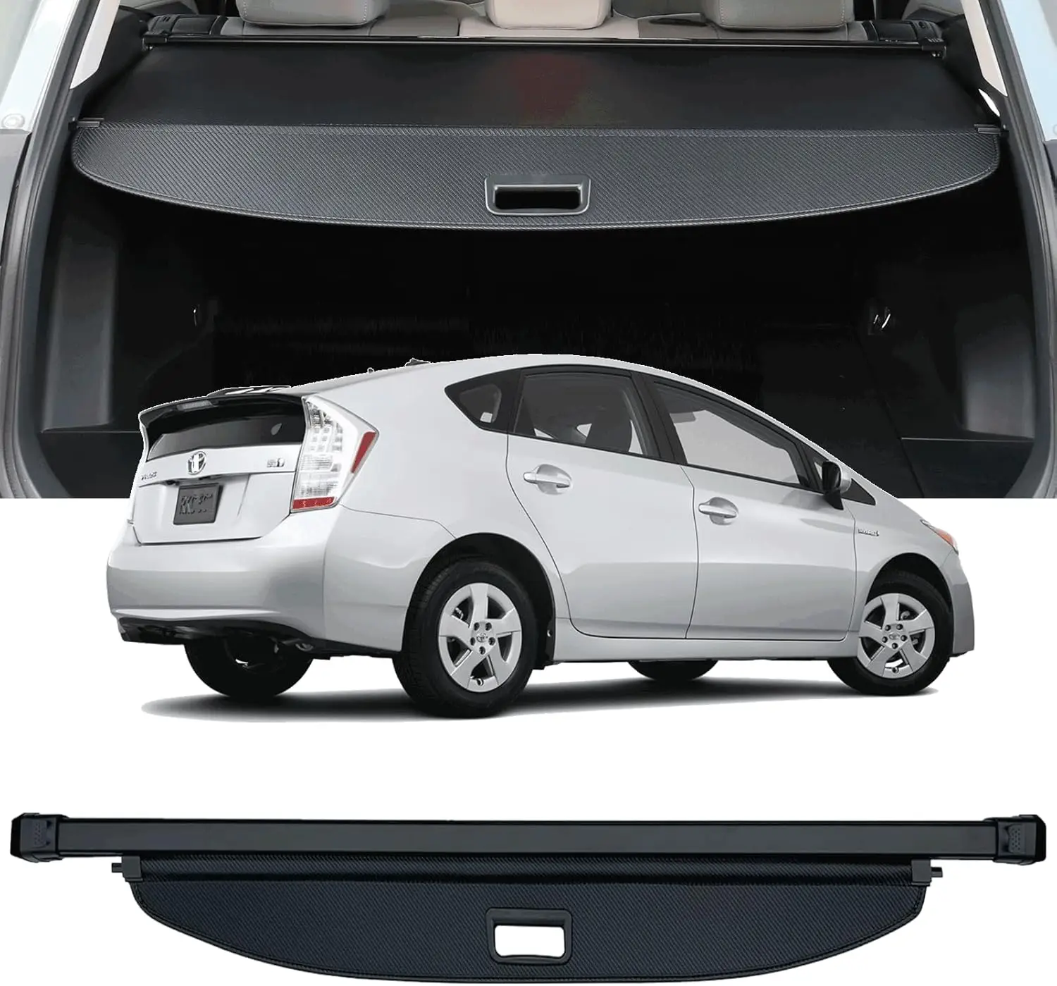 Cargo Cover Fit for Toyota Prius 2010-2015 Retractable Trunk Security ...