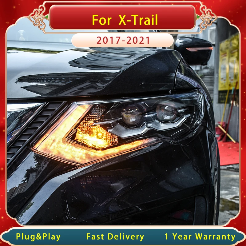 Car-Headlight-For-Nissan-X-trail-2017-2021Upgrade-New-Style-Headlights ...