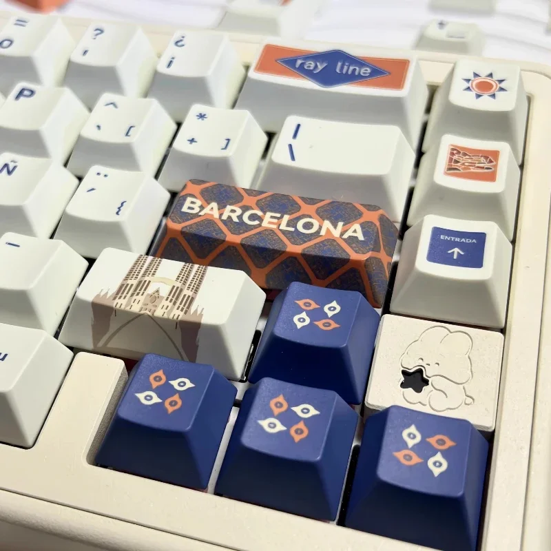 Barcelona Keycap Spanish Theme Keycaps Complete Set Cherry Profile Five ...