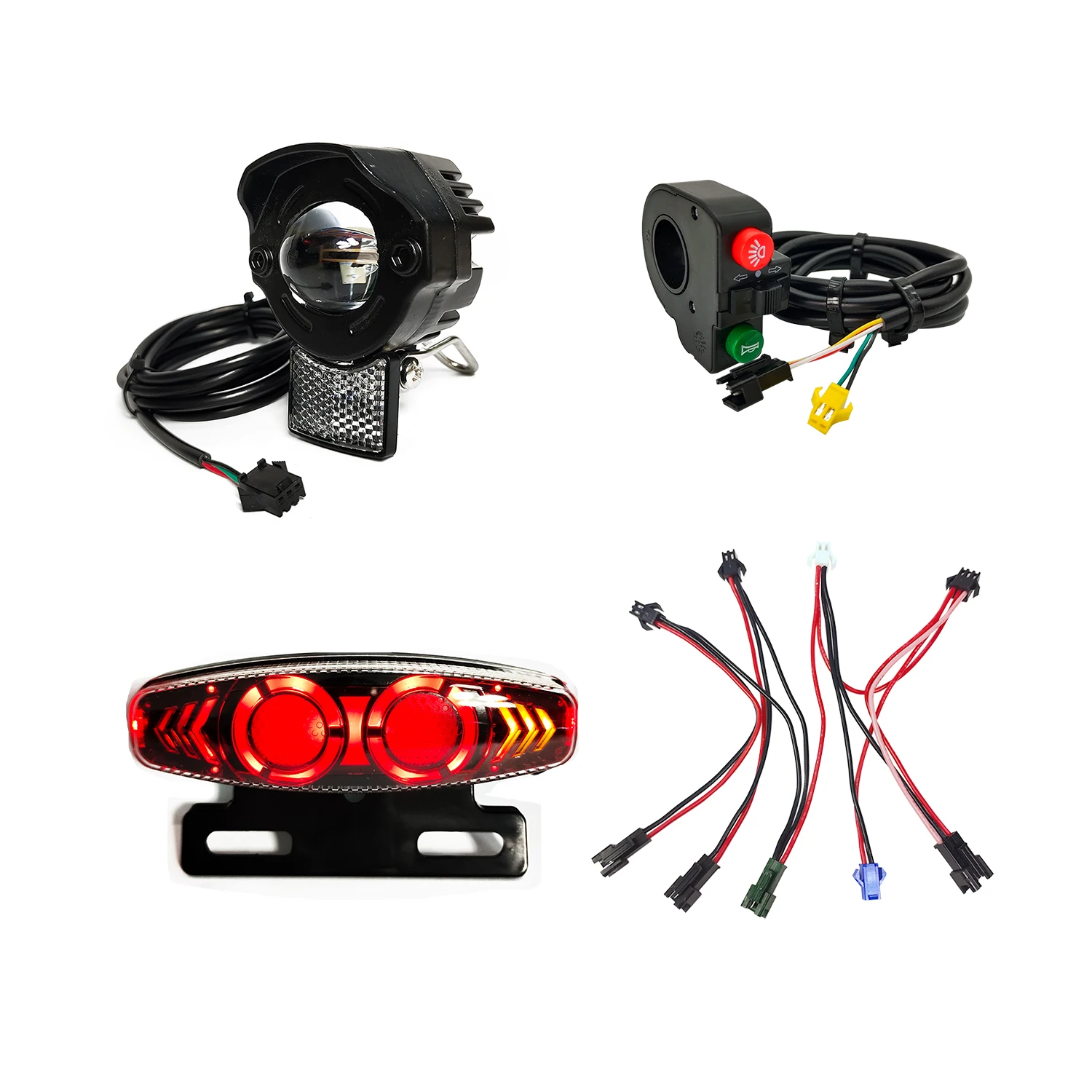 igo-e 24V 36V 48V 52V ebike Electric bicycle Light Conversion Kit LED ...