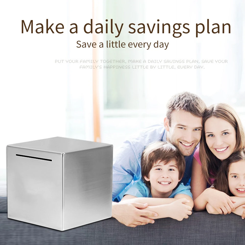 Piggy Bank Coin Home Decor Stainless Steel For Adults Lover Gift ...