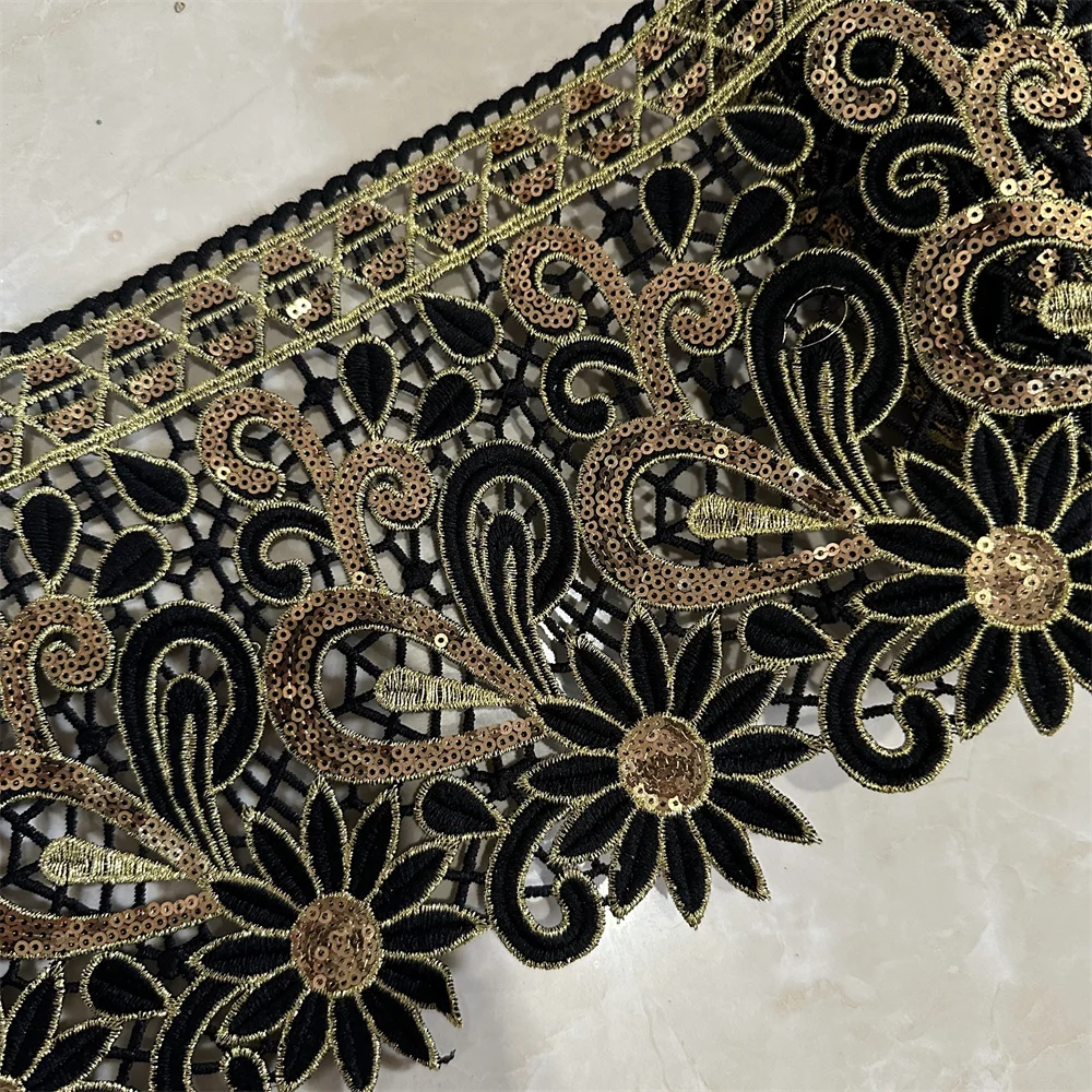 Many-colors-9-5yards-sequin-lace-trim-African-lace-trim-Metallic ...
