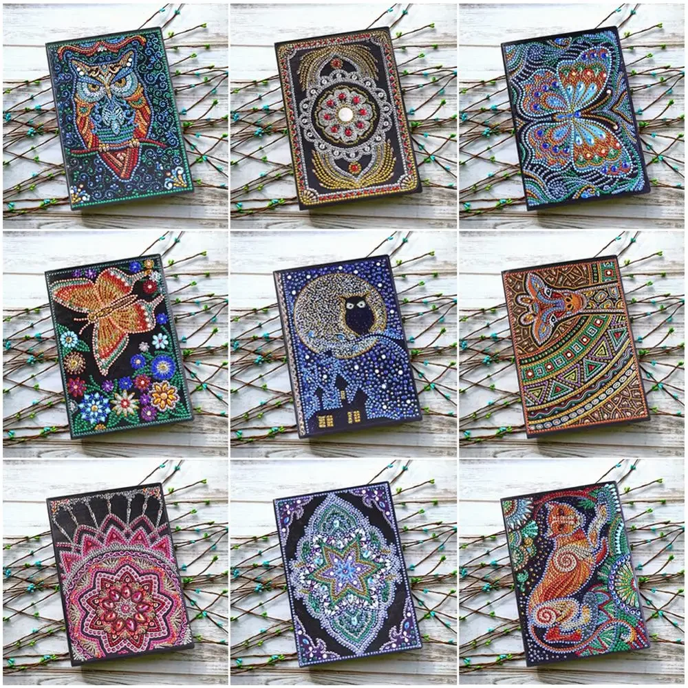 Special-Shaped-Diamond-Painting-Notebook-Animal-Vintage-Pattern-50 ...