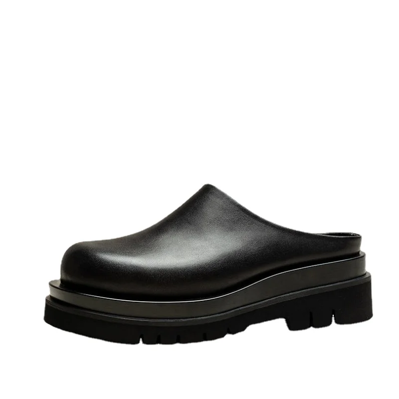 Women-Platform-Slippers-Summer-Shoes-New-Closed-Toe-Black-Wedges ...