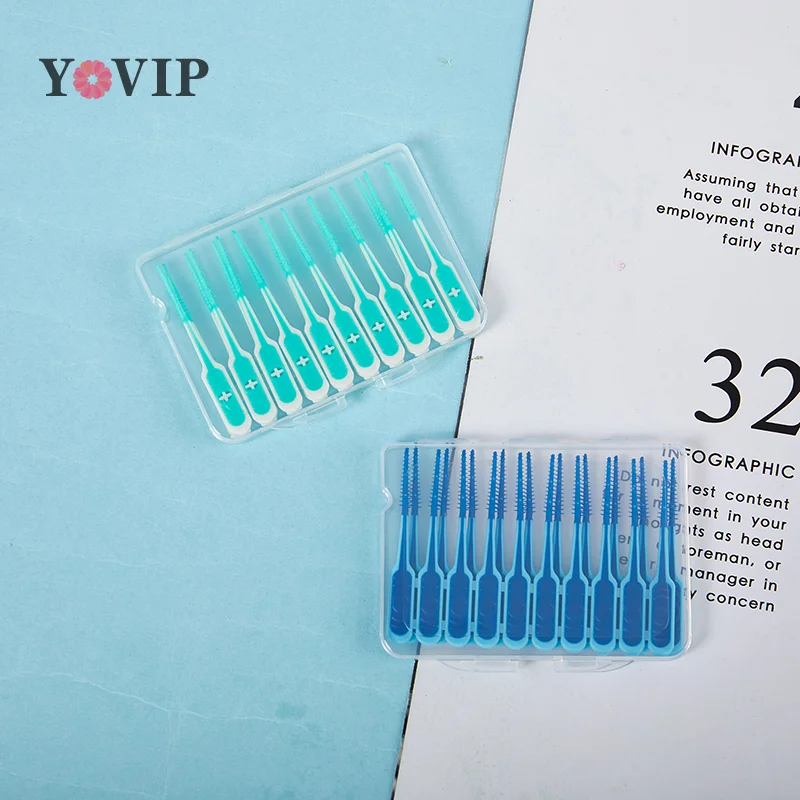 20Pcs-Silicone-Teeth-Stick-Tooth-Picks-Interdental-Brushes-Dental ...