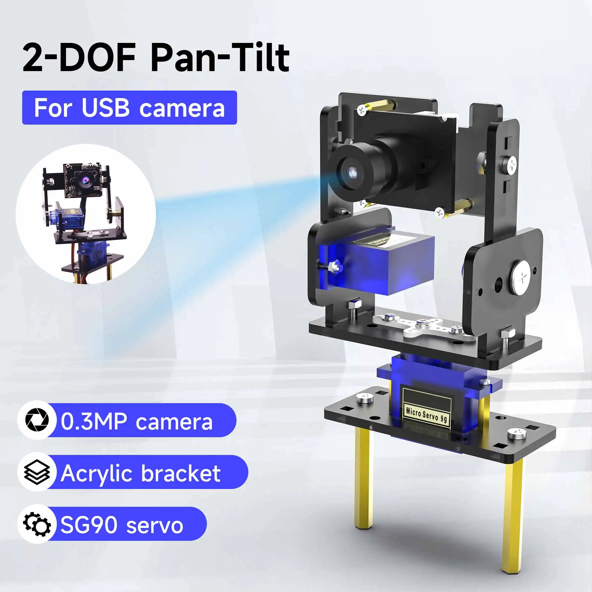 Raspberry-Pi-High-definition-Expandable-Camera-PTZ-Module-Kit-2DOF-with ...