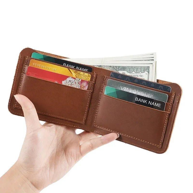 Men-Retro-Leather-Horizontal-Wallet-Ultra-thin-Money-Clip-Multiple-Card ...