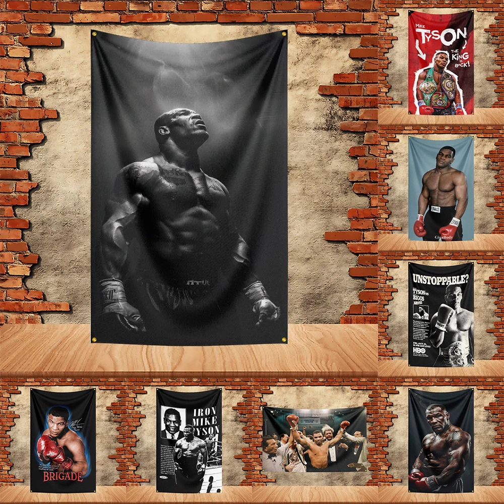 90X150ft Mike Tyson Boxing Party Flag Polyester Printed Flag Banner ...