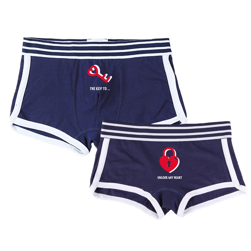 Key Lock Heart Matching Underwear for Couples Comfortable Girls ...
