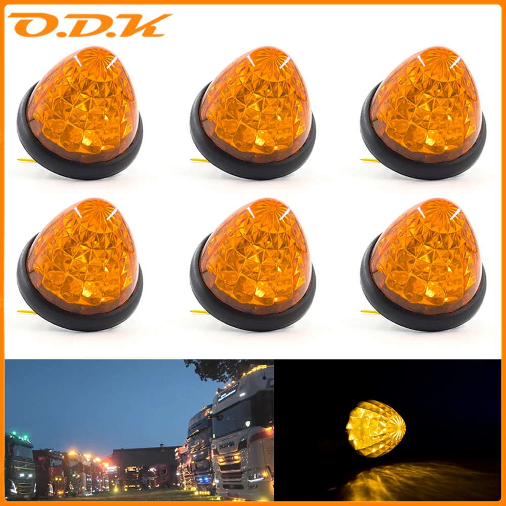 6pcs-12V-24V-LED-Clearance-Side-Marker-Turn-Signal-Light-Warning-Rear ...