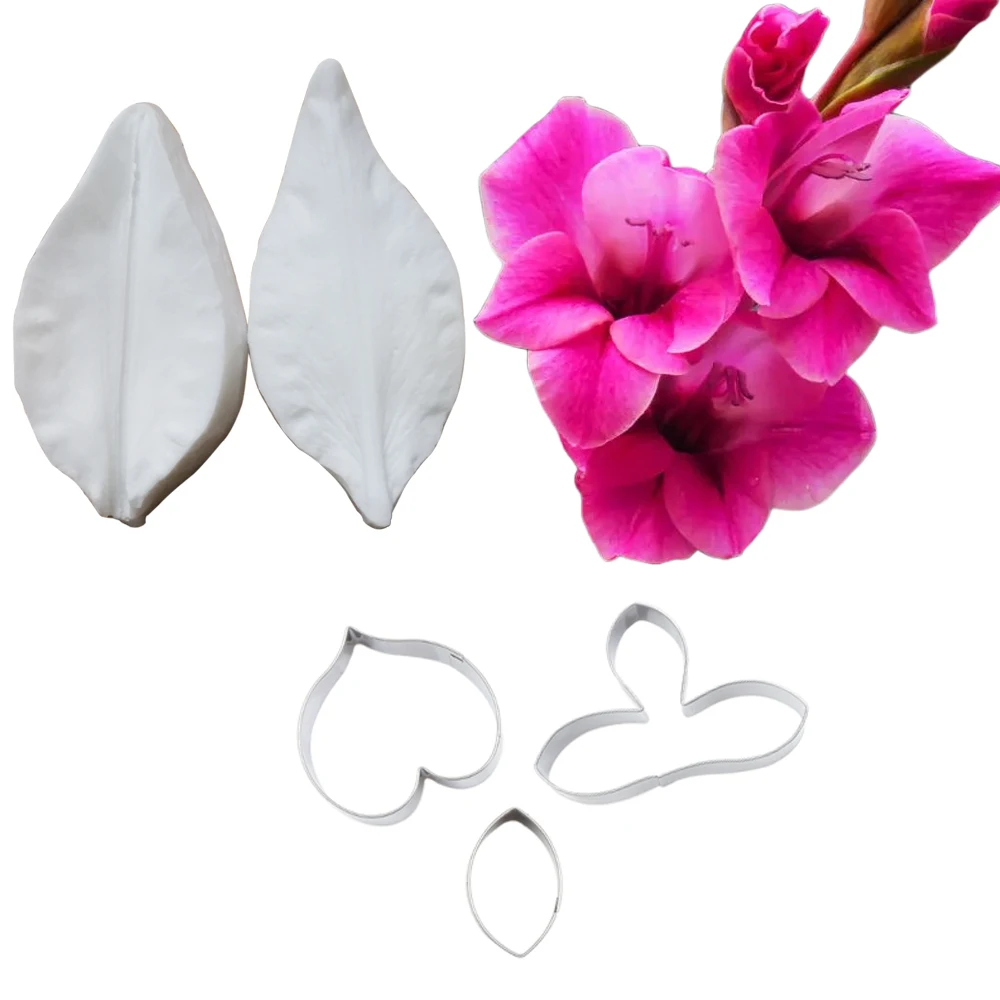 Gladiolus-Flower-Veiners-Cutters-Silicone-Molds-Gumpaste-Chocolate ...